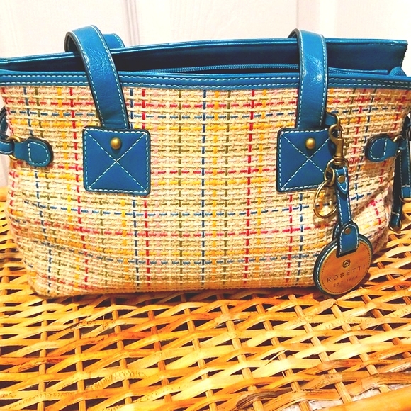 Rosetti | Bags | Fall Sale Euc Rosetti Pu And Fabric Handbag Purse Bag ...